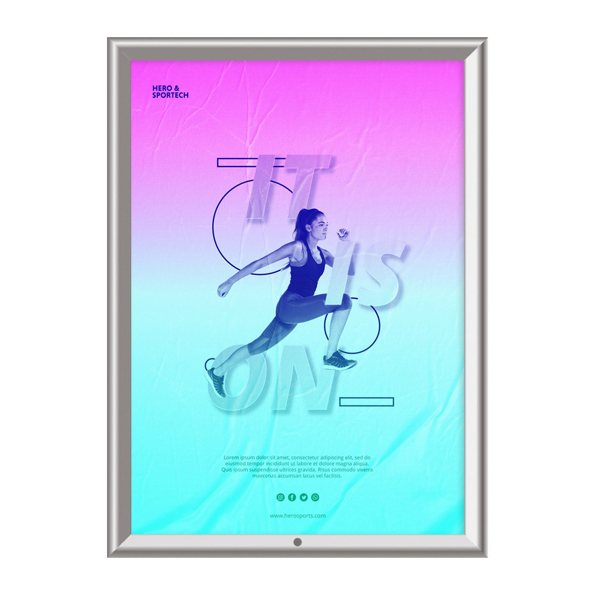 27.94 x 43.18 cm Silver Lockable Snap Frame - 32MM Profile – SnapeZo.Utility