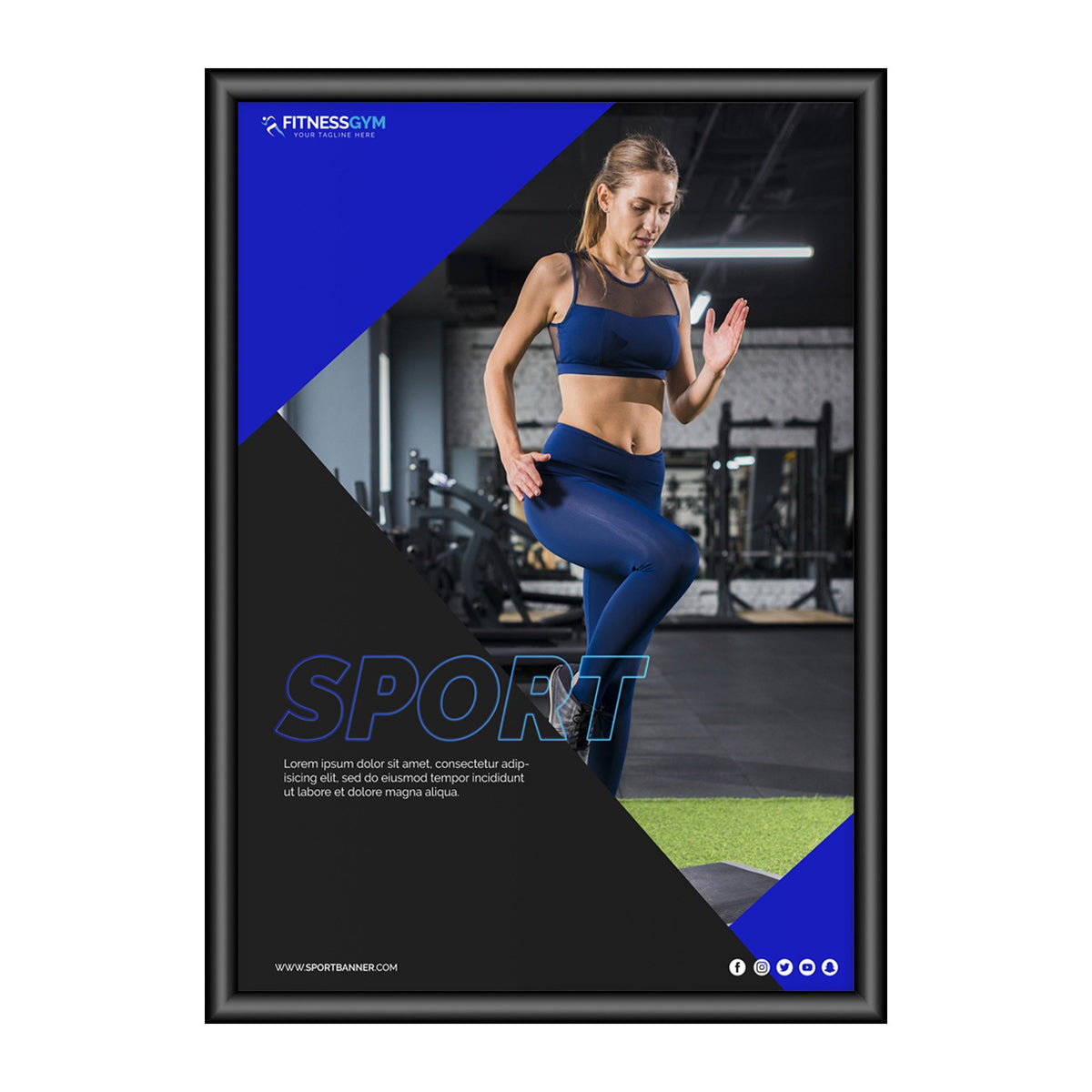 30.48 x 60.96 cm Black Safety Snap Frame - 25MM Profile – SnapeZo.Utility